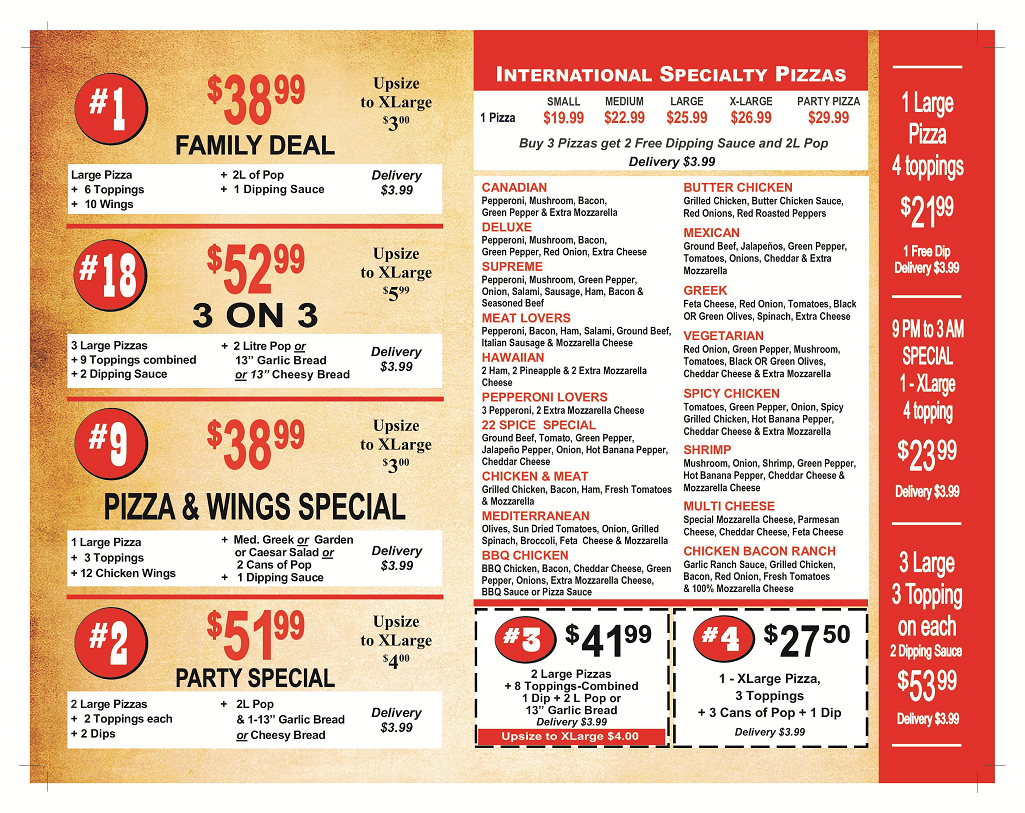 22 Pizza 222 Menu - 3269 Portage Ave - 204-940-7771 -Winnipeg